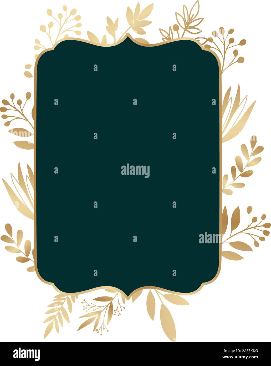 Isolated leaves frame vector design Stock Vector Image & Art - Alamy