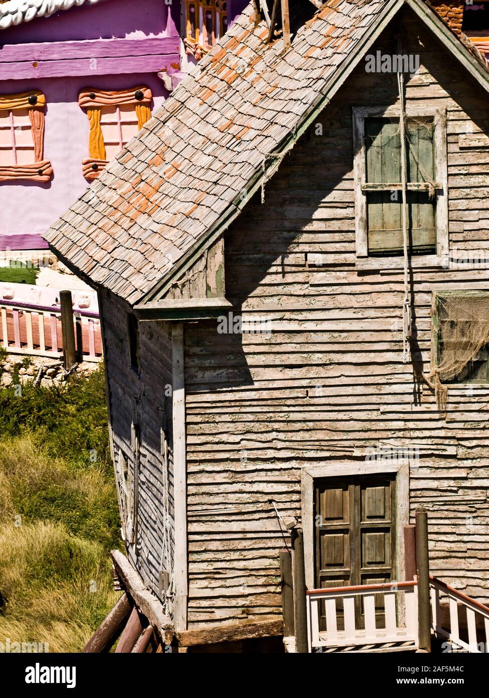 Cabins and houses built of wood in Malta Stock Photo - Alamy