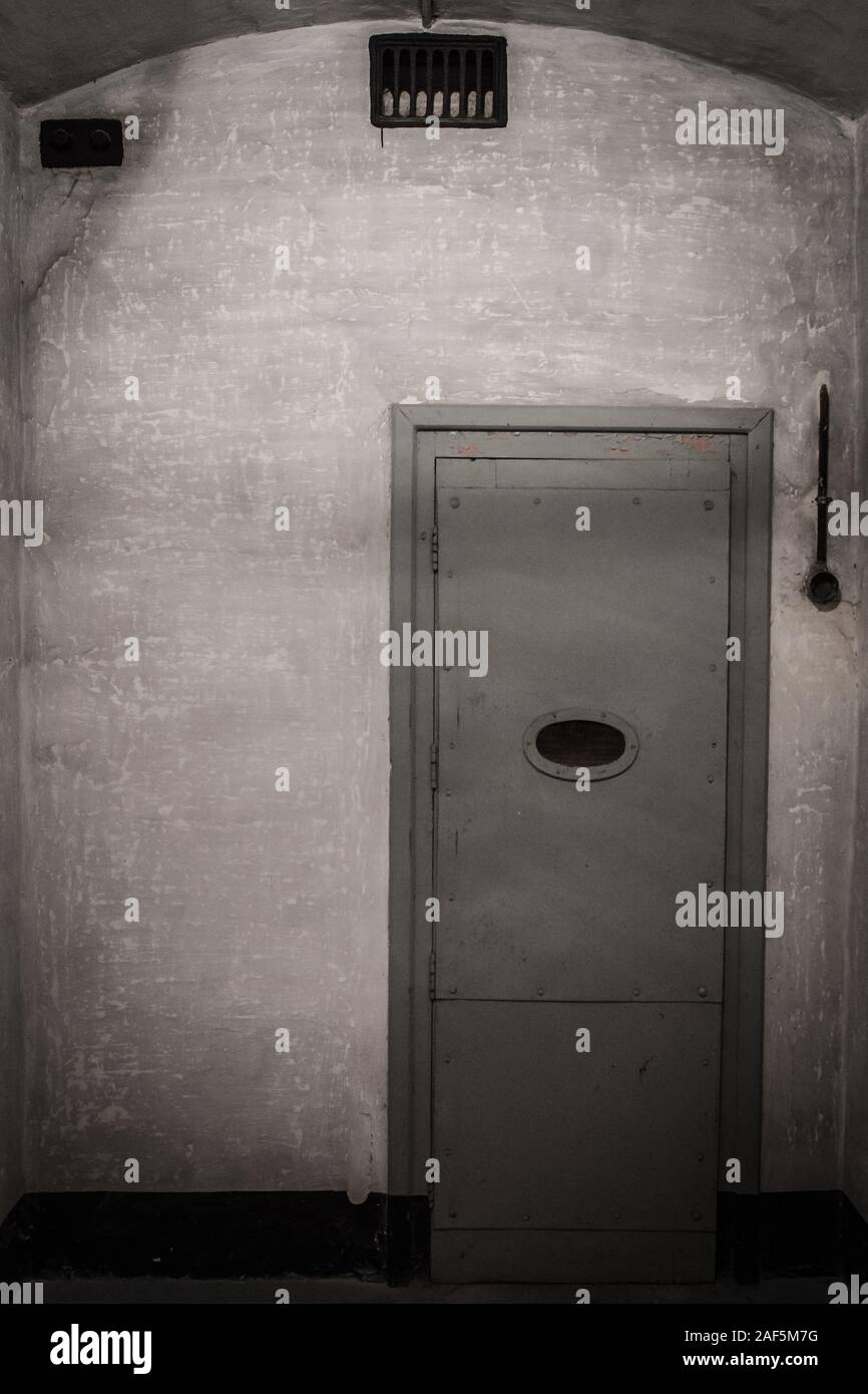 Cell door at Old British prisons at Corradino in Malta Stock Photo - Alamy