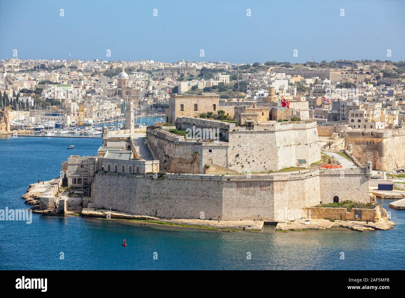 Fort St Elmo as seen from Upper Barrakka Gardens Stock Photo - Alamy