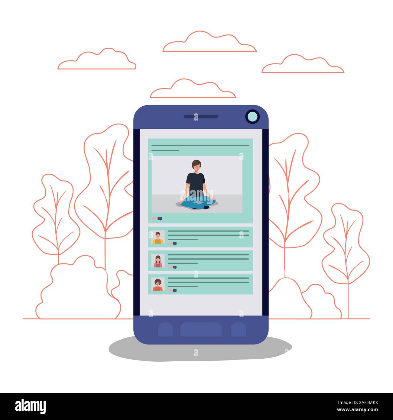 Smartphone and avatar man vector design Stock Vector Image & Art - Alamy