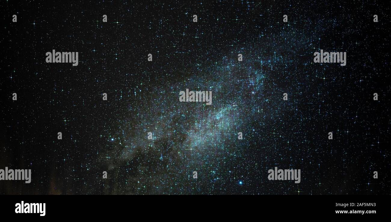 The Milky Way as seen through a star diffraction spike filter Stock ...