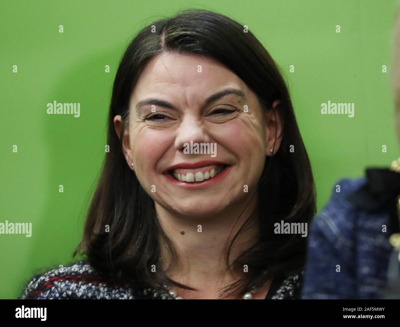 Lib Dem candidate Sarah Olney reacts at St Mary's University, in ...