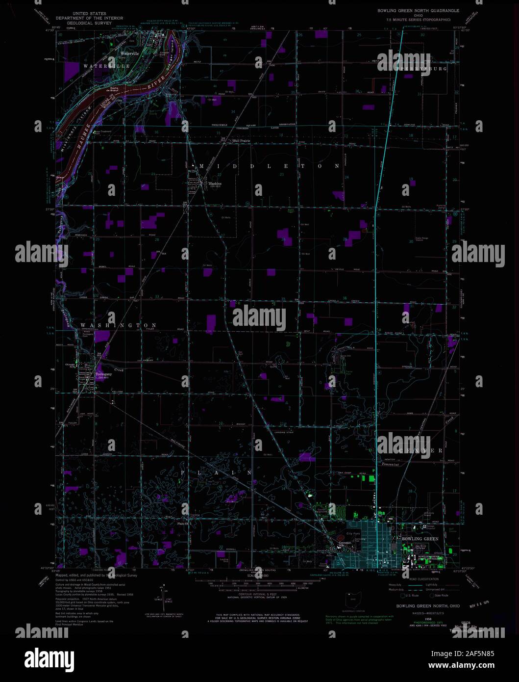 Bowling green ohio map hi-res stock photography and images - Alamy