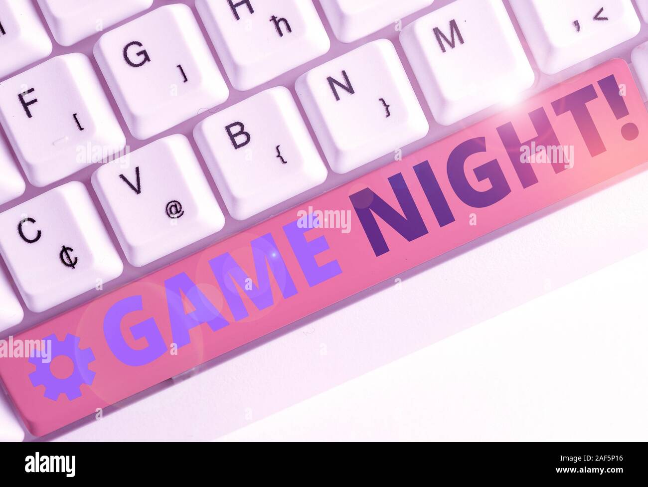 Text sign showing Game Night. Business photo text usually its called on ...