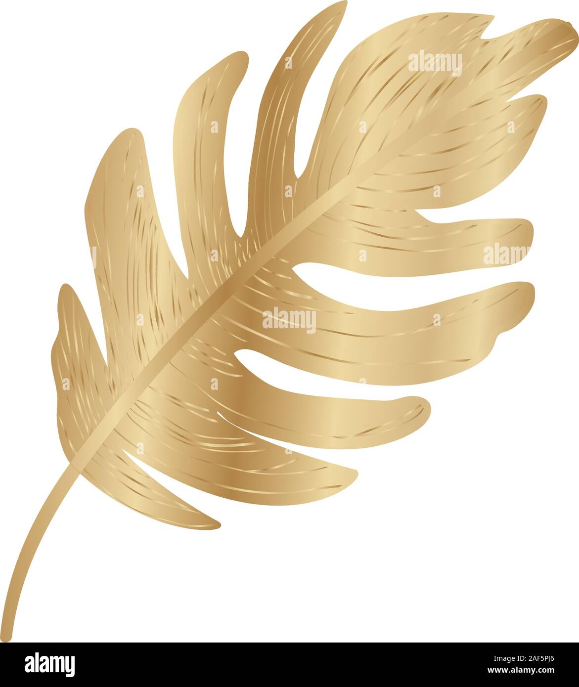 Isolated tropical gold leaf vector design Stock Vector Image & Art - Alamy