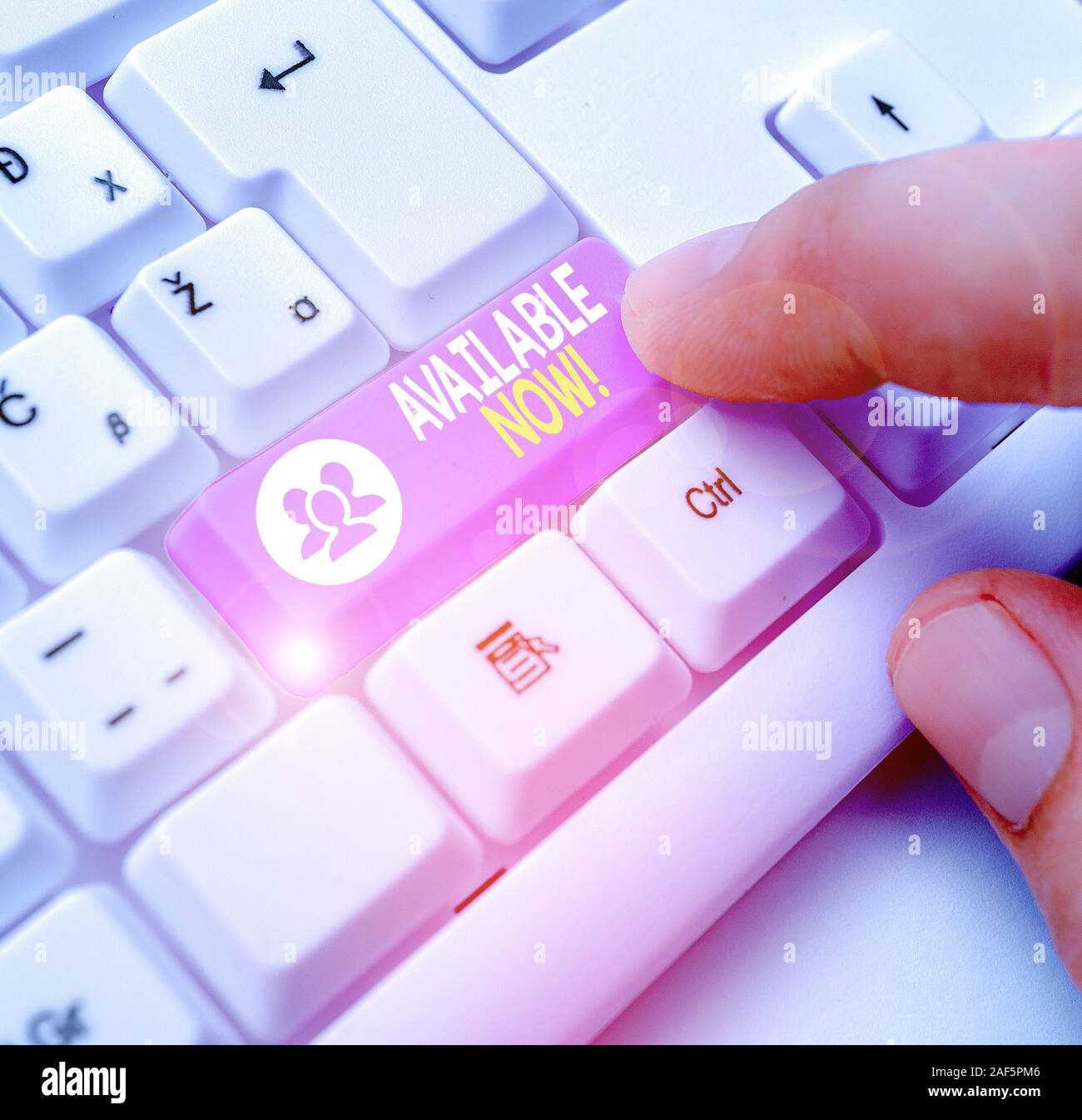 Conceptual hand writing showing Available Now. Concept meaning you can ...