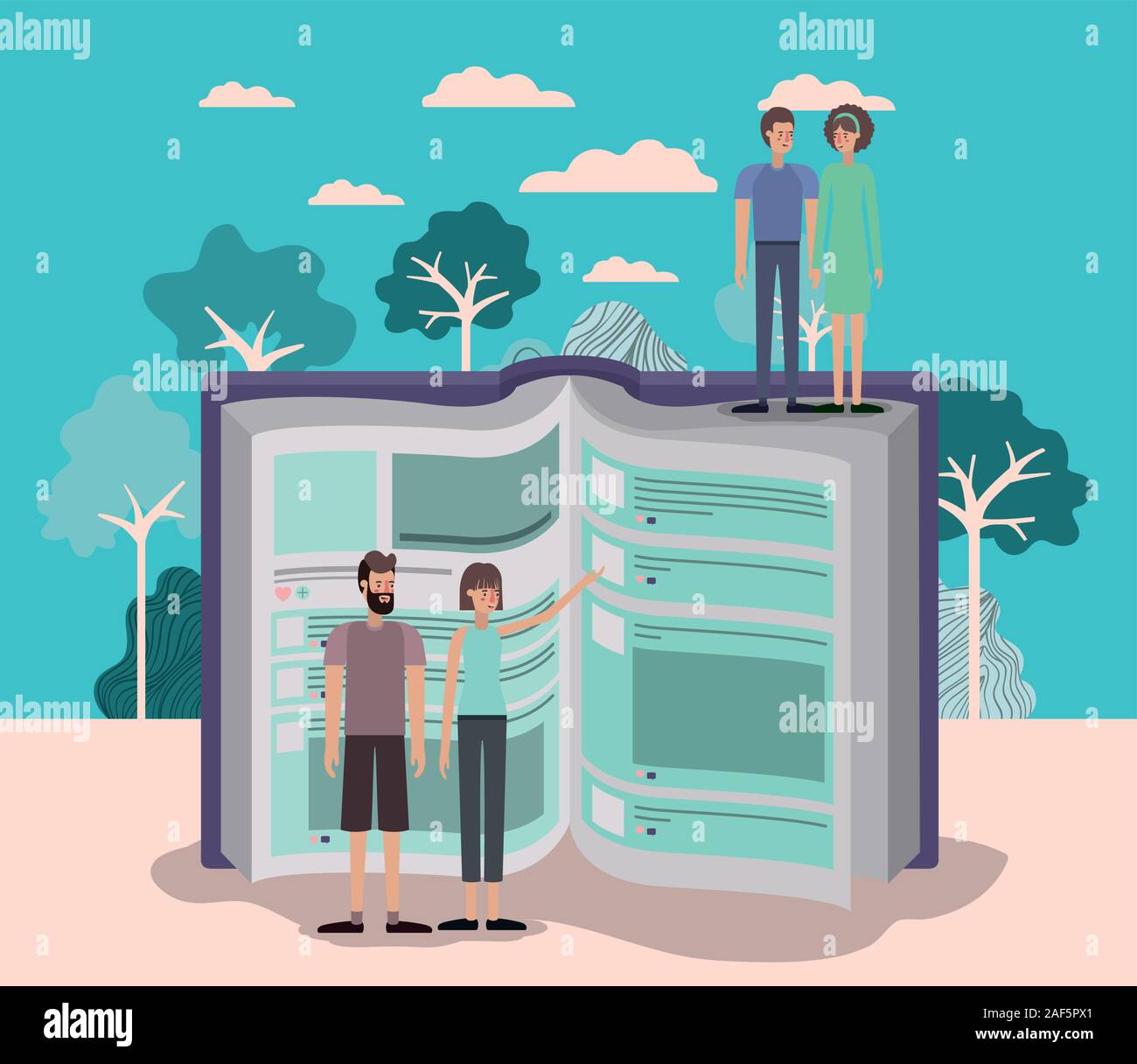 People and elearning concept vector design Stock Vector Image & Art - Alamy