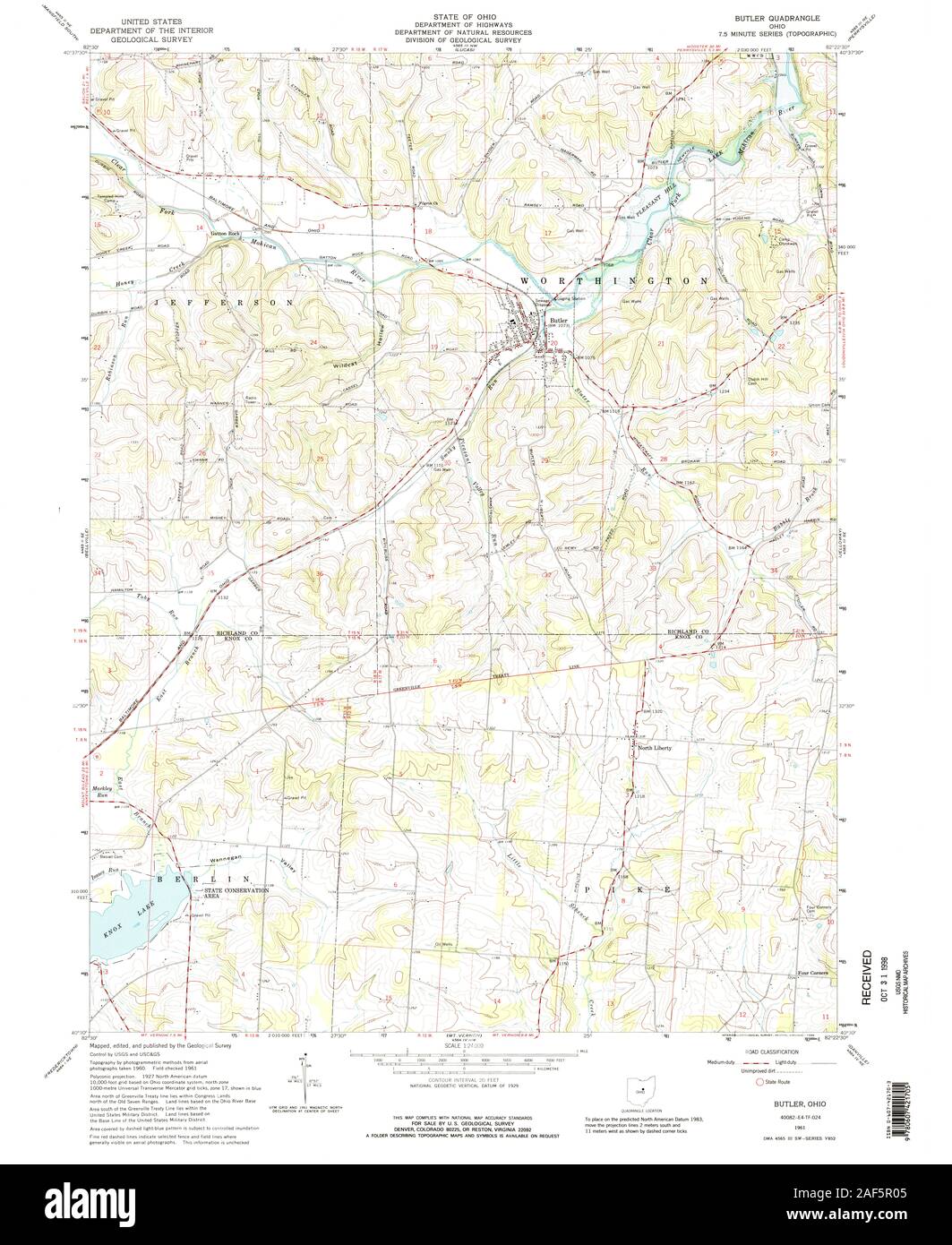 Butler ohio map hi-res stock photography and images - Alamy