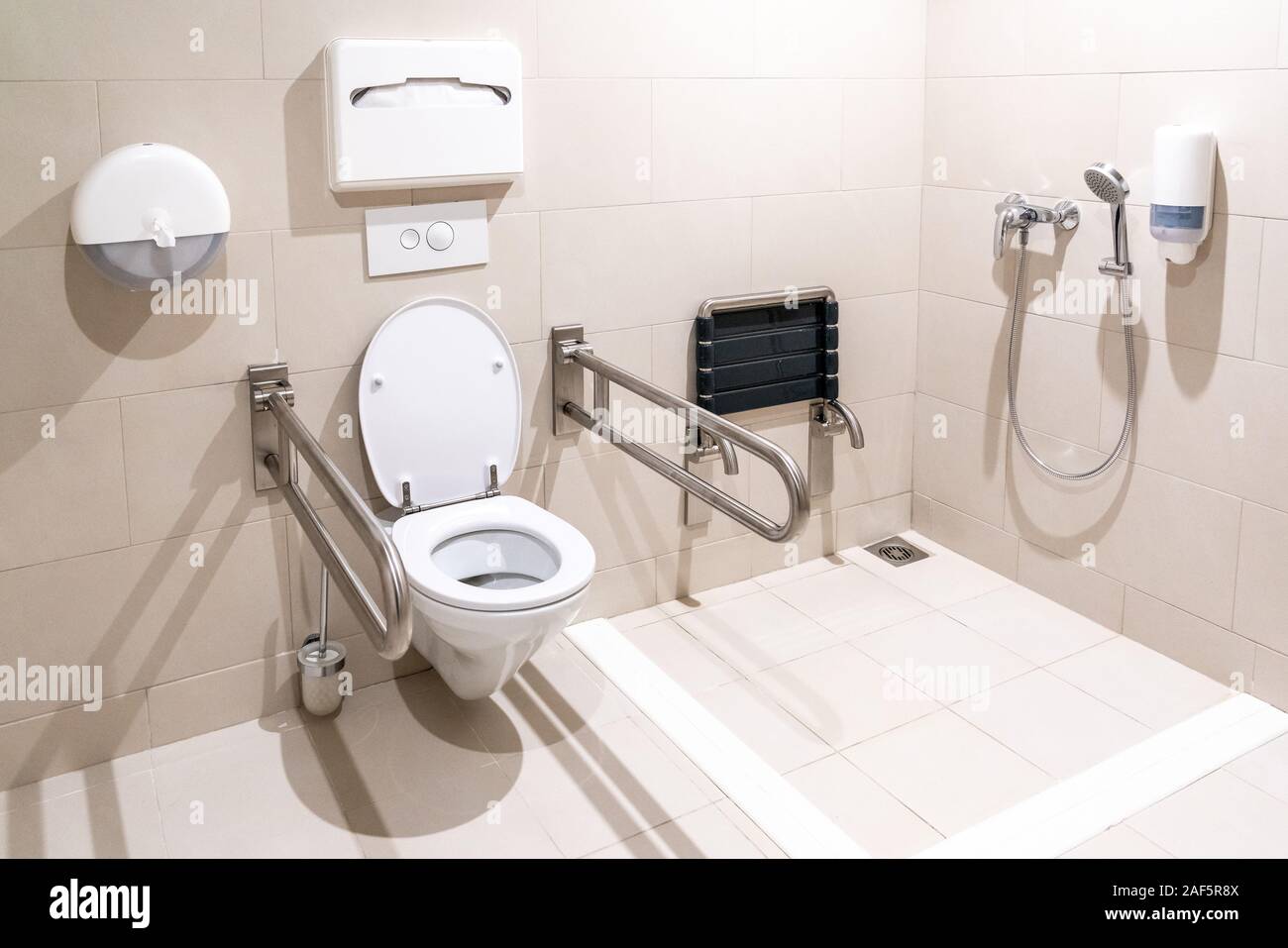 public restroom for disabled people Stock Photo - Alamy