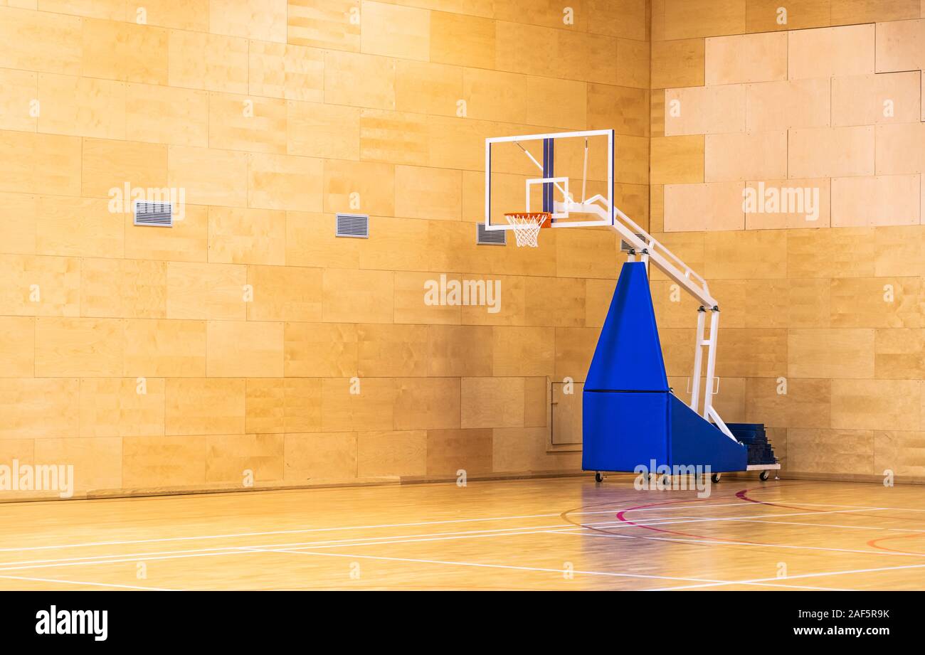 Indoor basketball court backboard net hi-res stock photography and ...