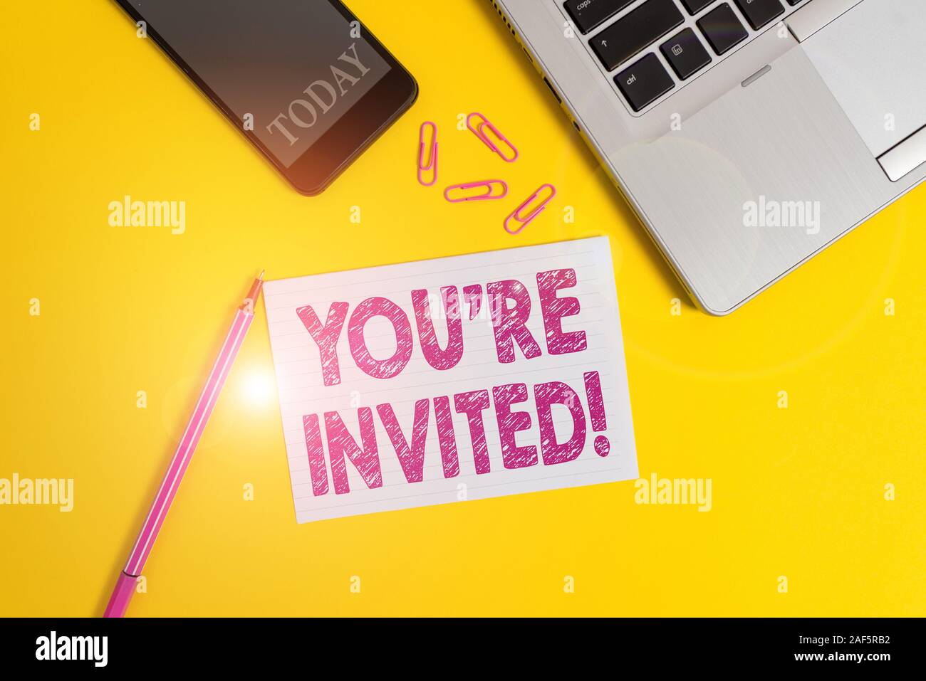 Word writing text You Re Invited. Business photo showcasing make a ...