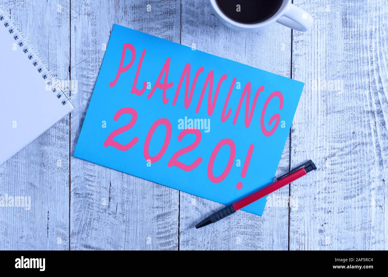 Text sign showing Planning 2020. Business photo text process of making ...