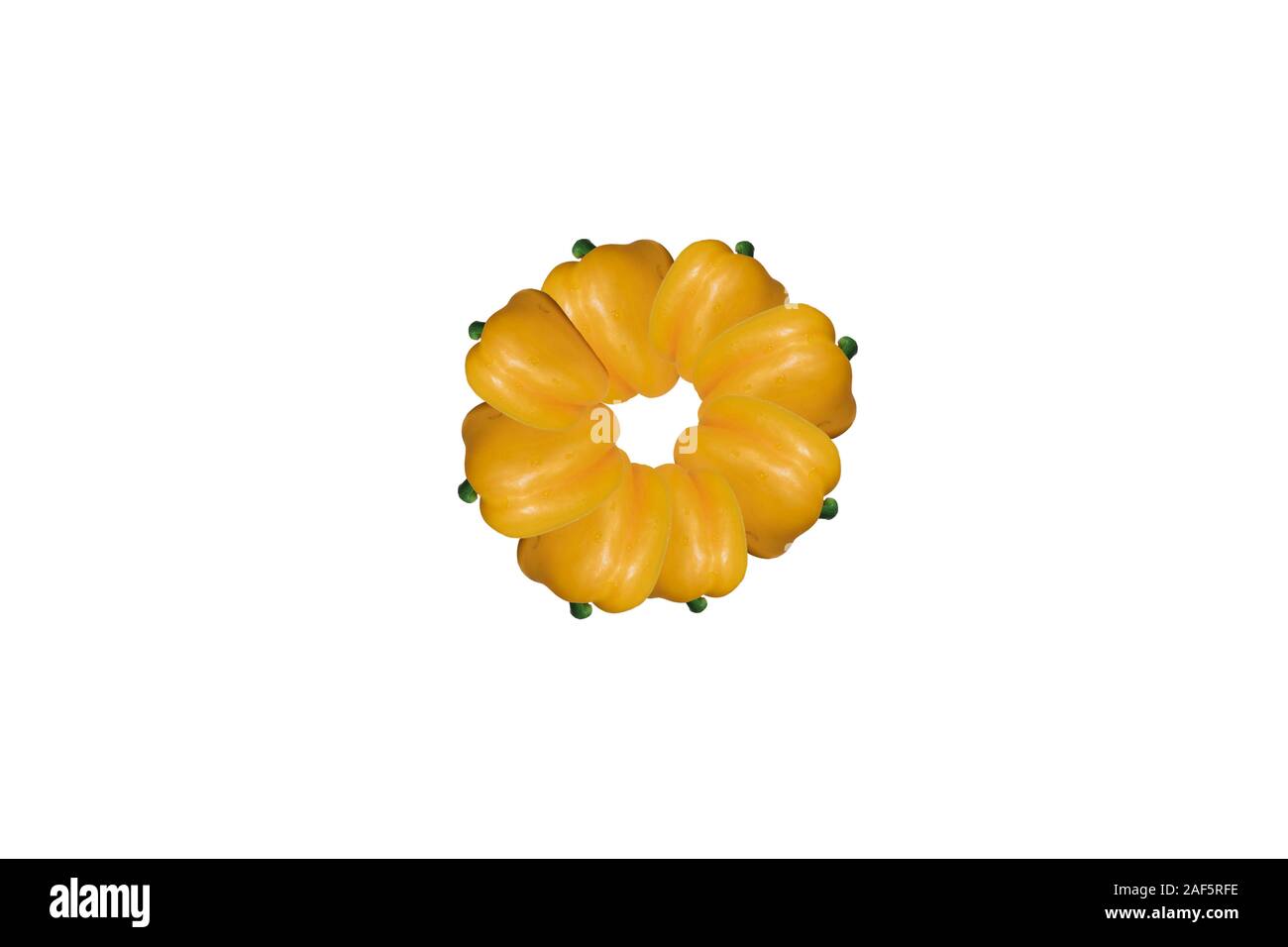 Halved orange bell pepper Cut Out Stock Images & Pictures - Alamy