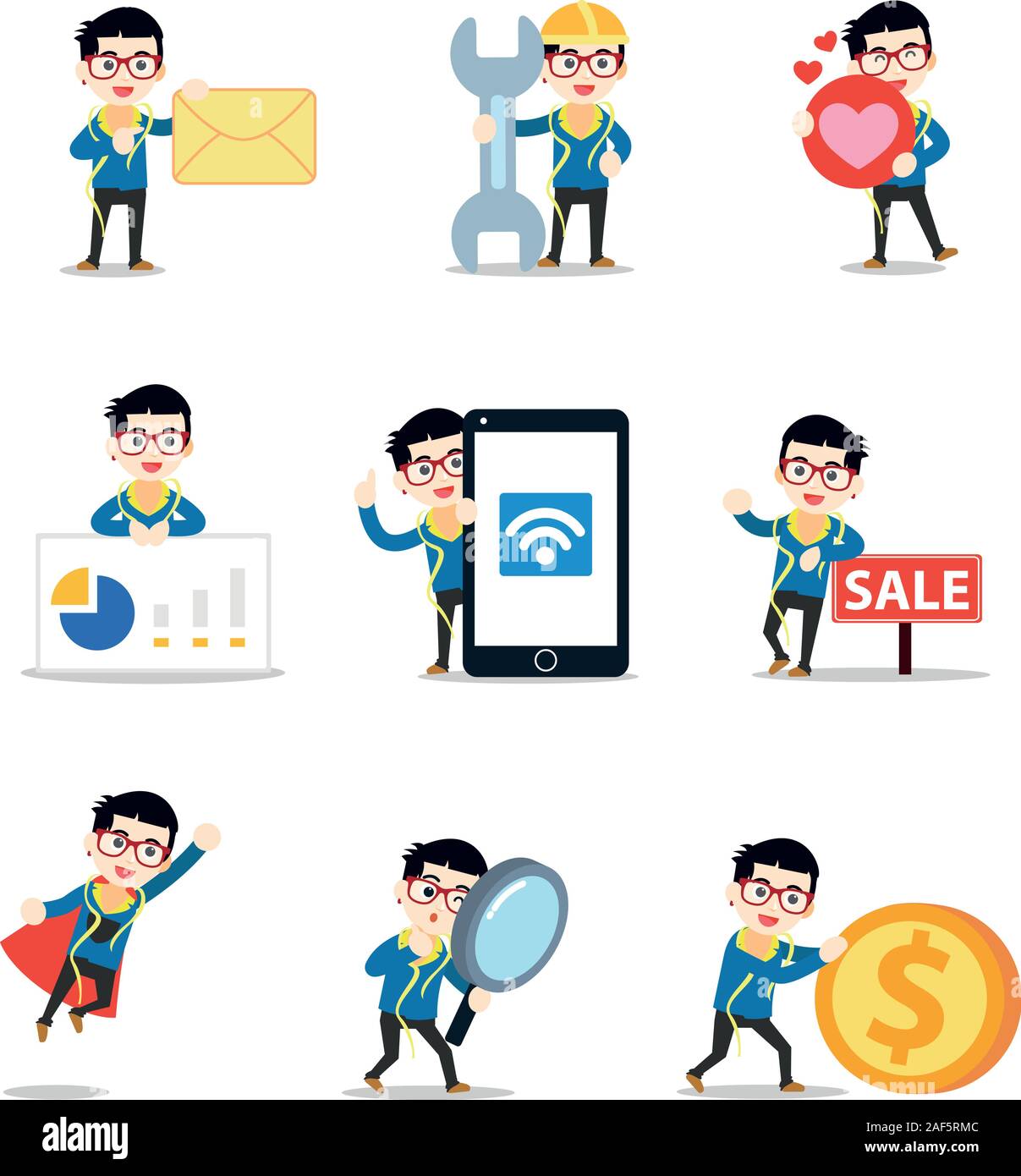 Set of character man a fashion designer Stock Vector Image & Art - Alamy
