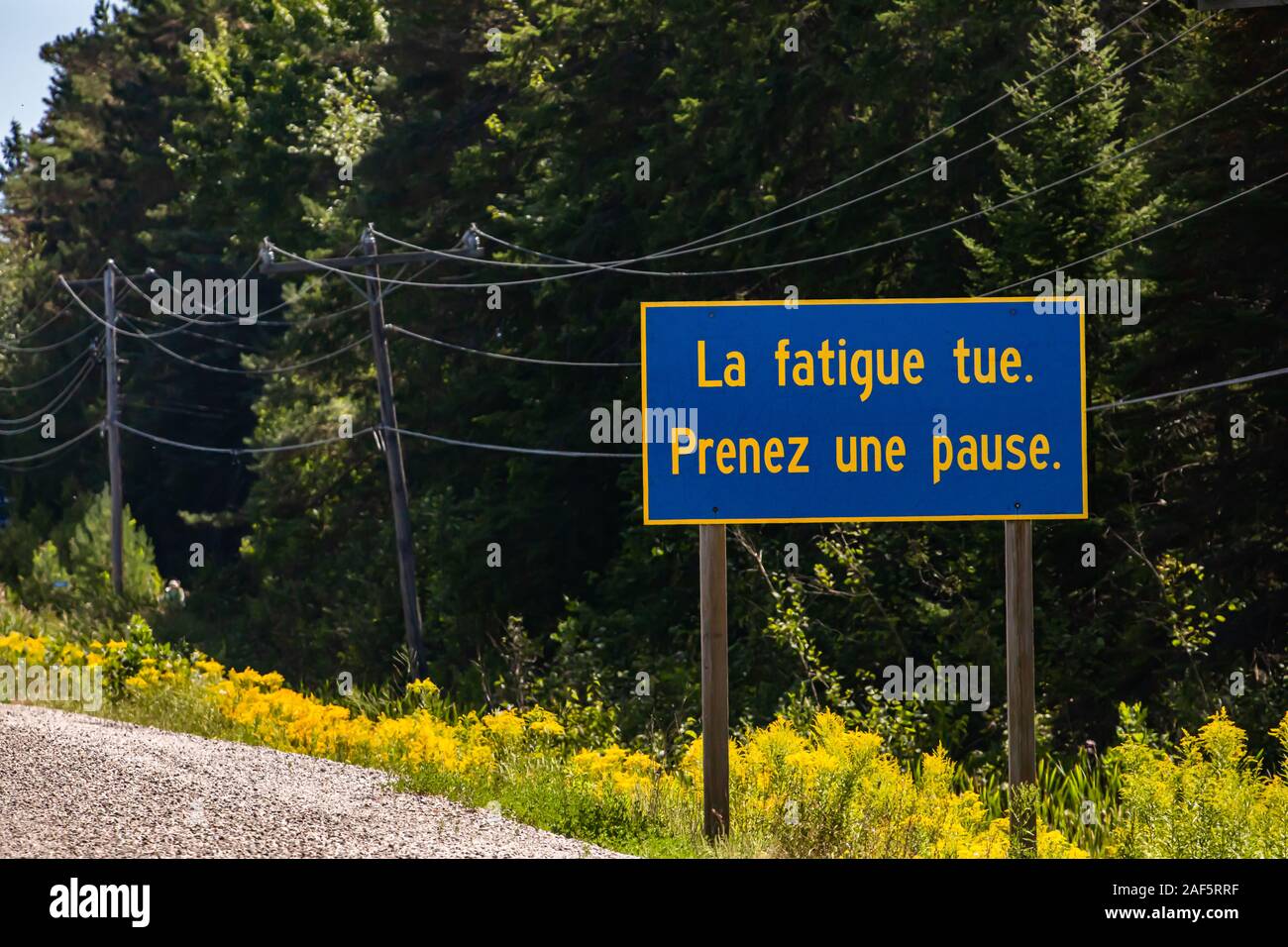 Tiredness kills road sign hi-res stock photography and images - Alamy