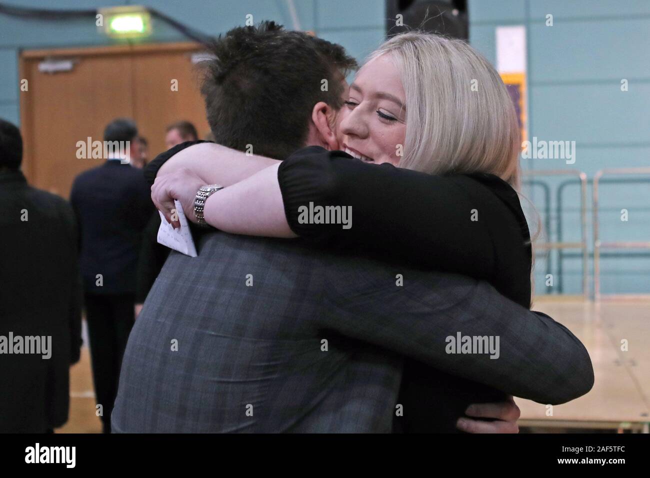 SNP candidate Amy Callaghan reacts at the Leisuredome, Bishopbriggs ...