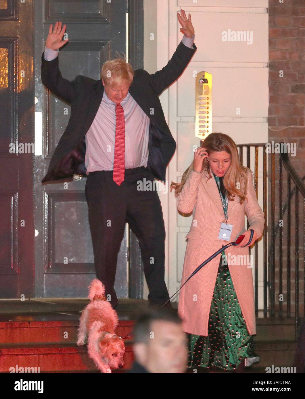 Prime Minister Boris Johnson leaving Conservative Party Headquarters ...