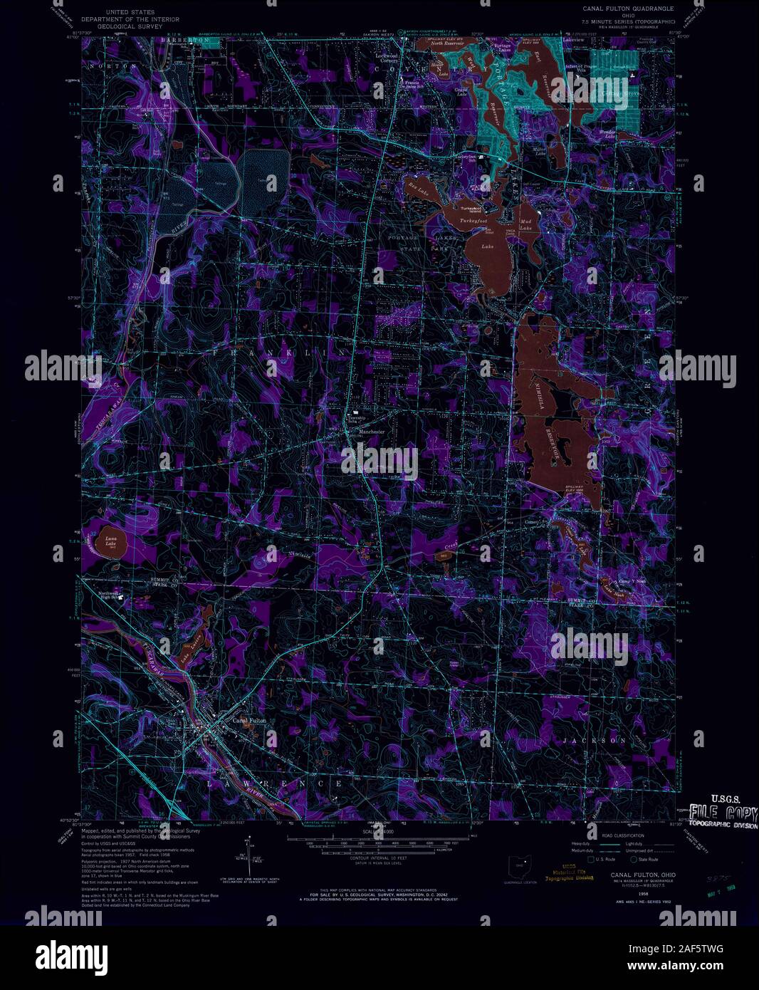 Map of canal fulton hi-res stock photography and images - Alamy