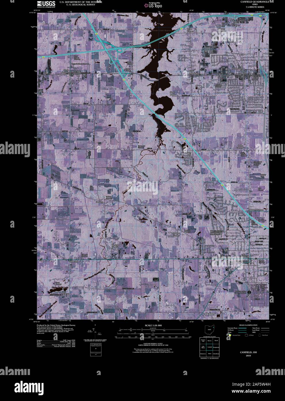 Map of canfield ohio hi-res stock photography and images - Alamy