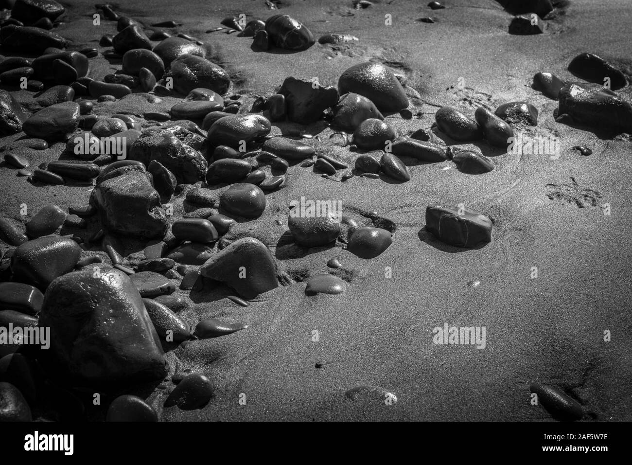 Massive rock outcropping at Bowling ball beach california Stock Photo ...