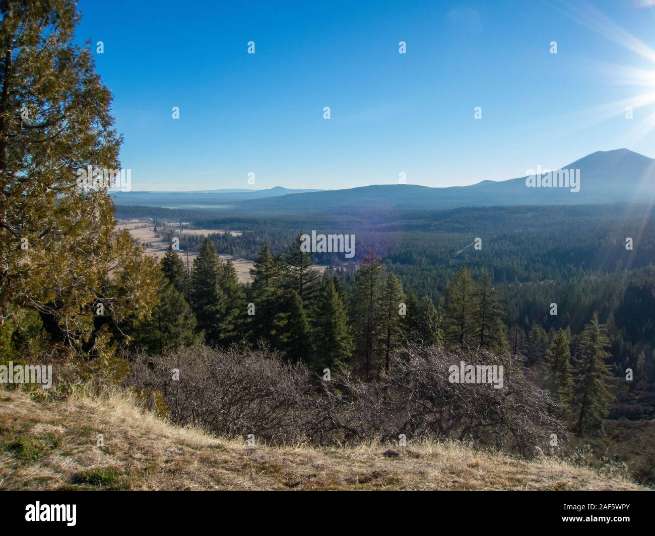 Mountain vista view of burney California Stock Photo - Alamy