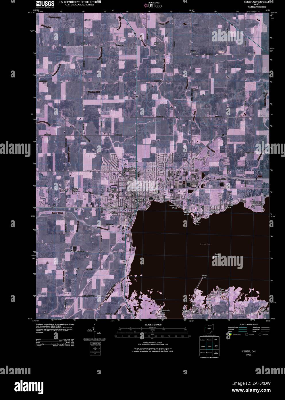 Map of celina ohio hi-res stock photography and images - Alamy