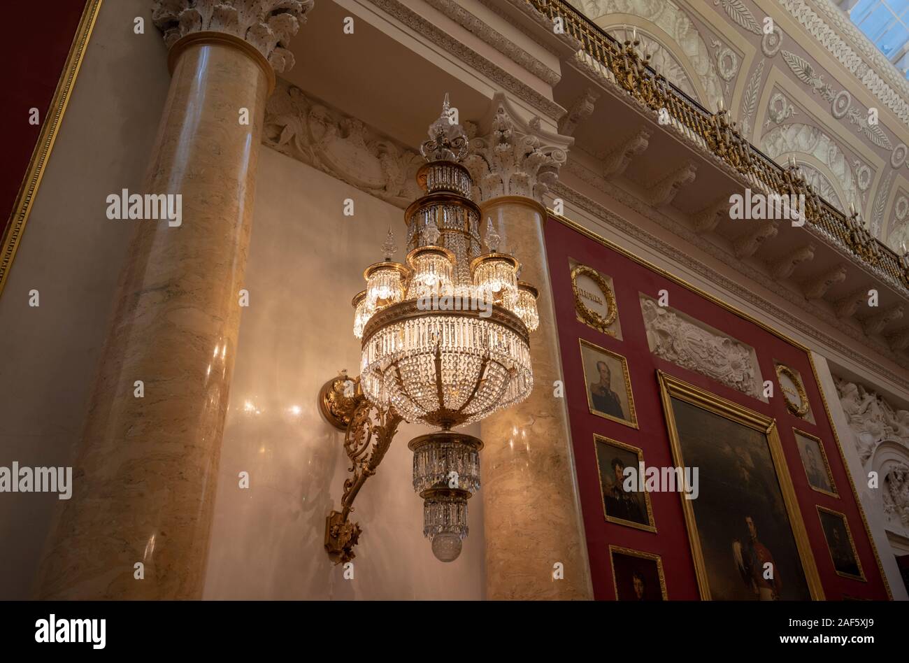 Inside interior of the Hermitage russian state museum. Amazing room ...