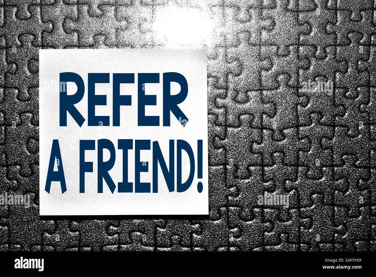 Handwriting text Refer A Friend. Conceptual photo direct someone to ...
