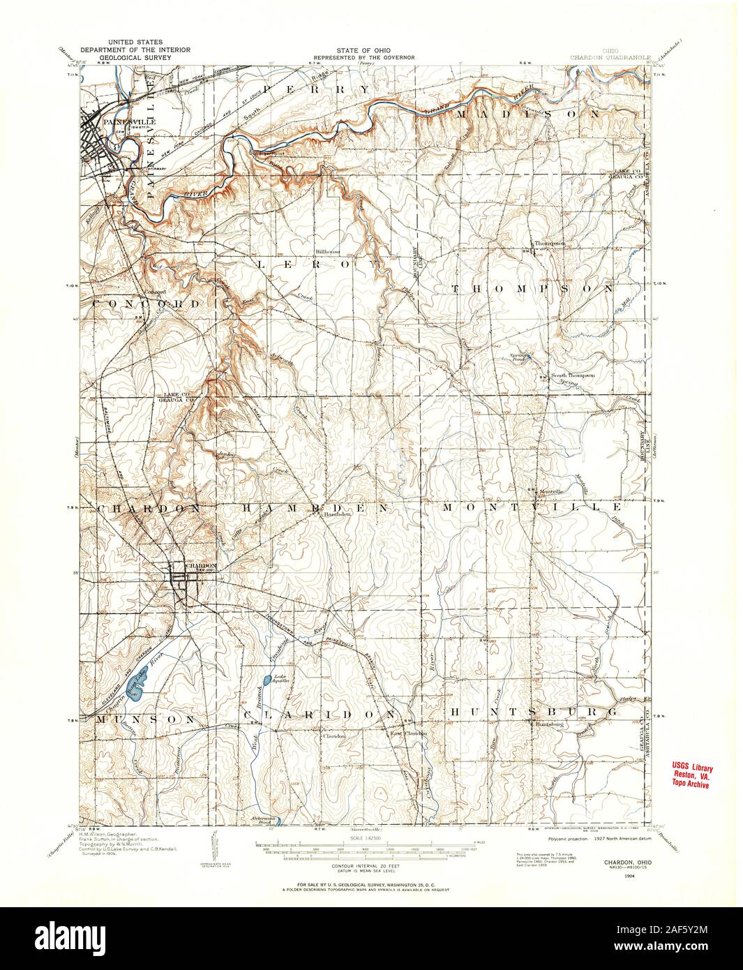 Map of chardon hi-res stock photography and images - Alamy