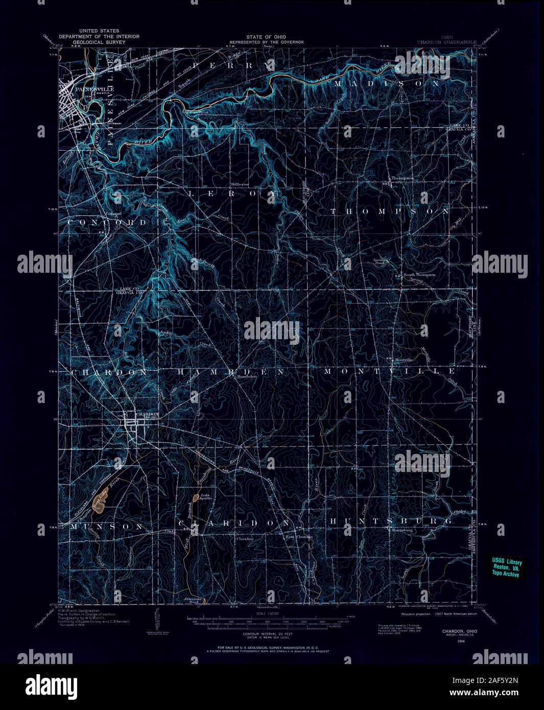 Chardon map hi-res stock photography and images - Alamy