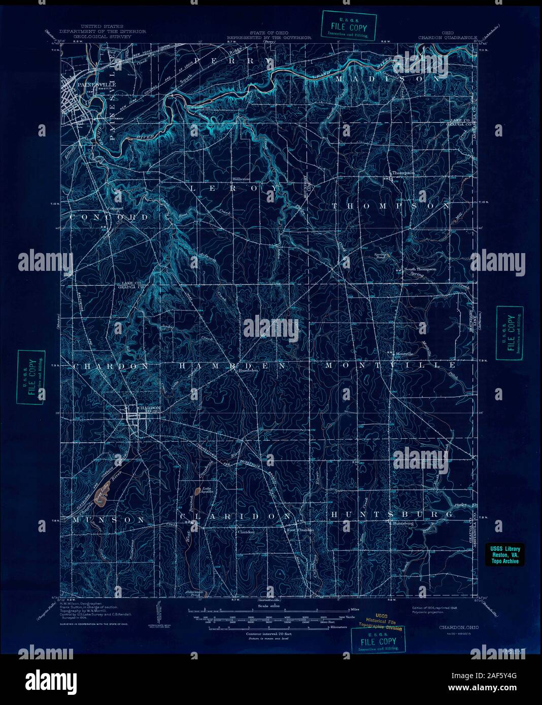 Map of chardon hi-res stock photography and images - Alamy