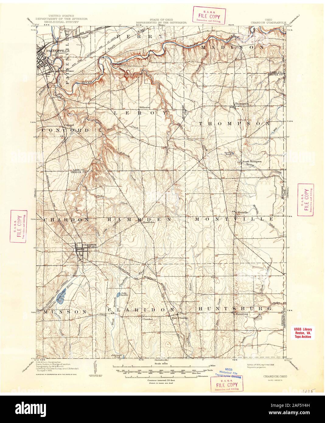 Chardon map hi-res stock photography and images - Alamy