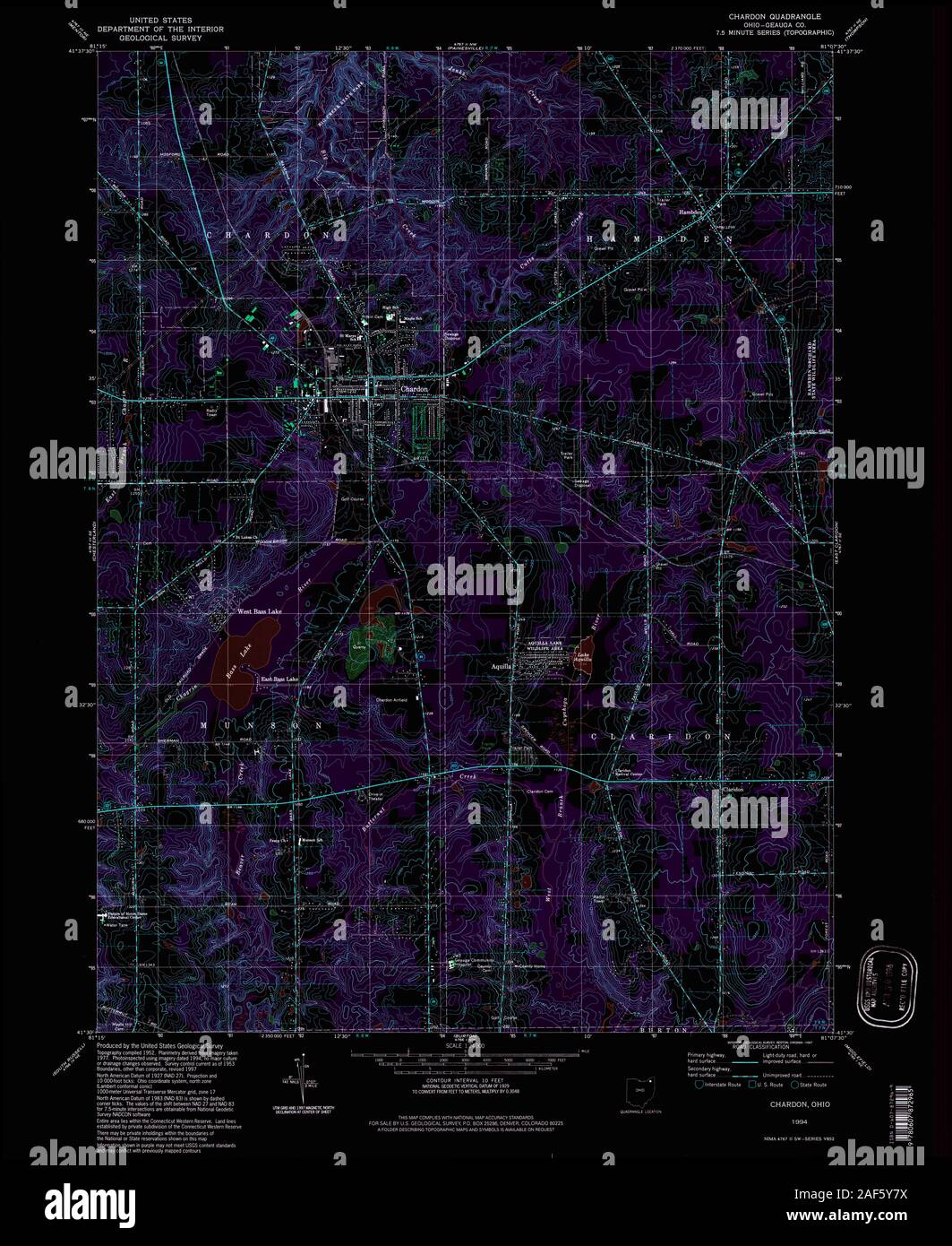 Chardon map hi-res stock photography and images - Alamy