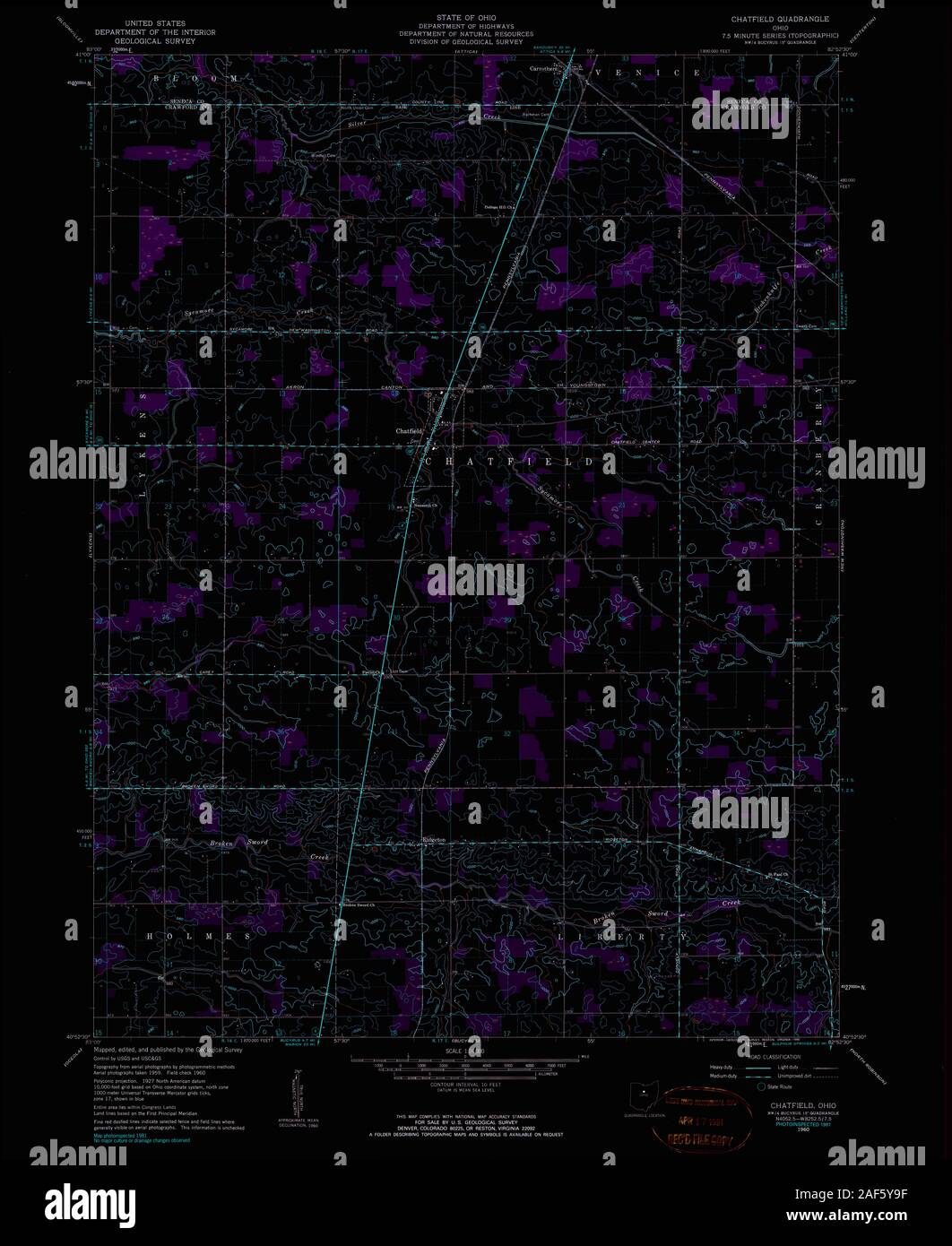 Map of chatfield hi-res stock photography and images - Alamy