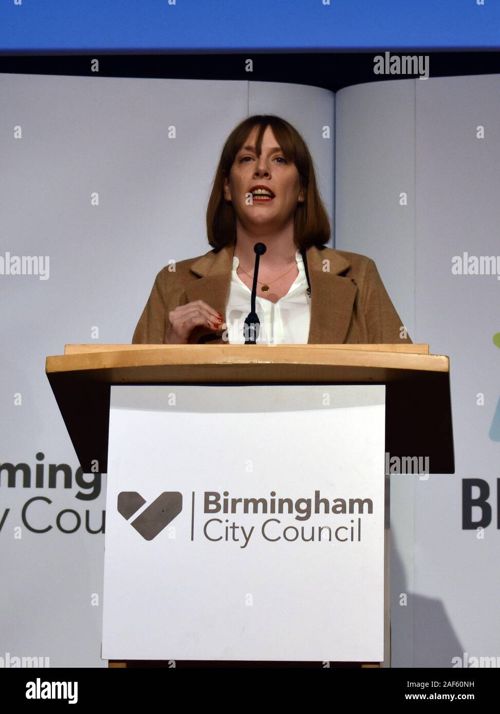 Jess Phillips speaking at the International Convention Centre in ...
