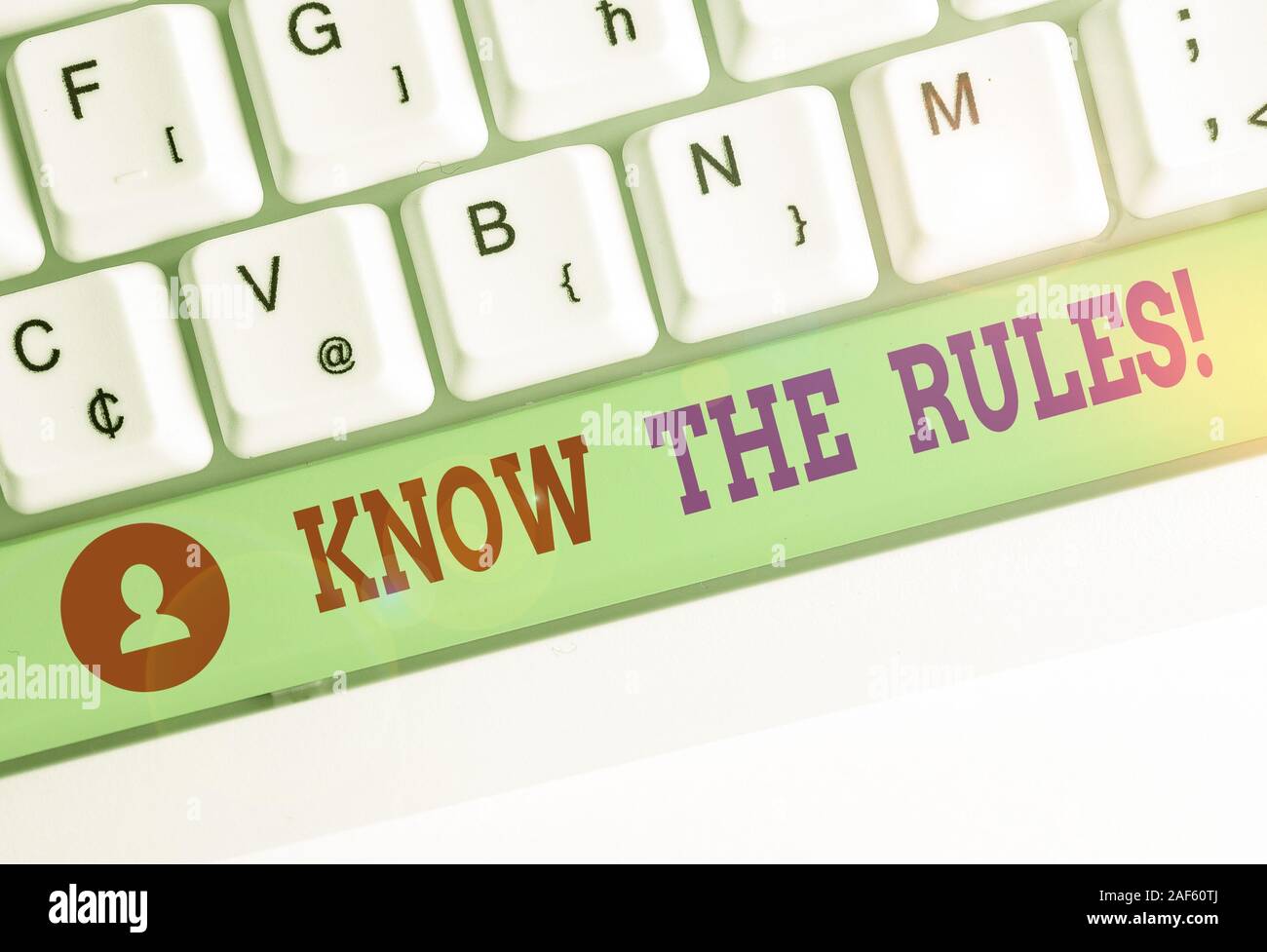 Word writing text Know The Rules. Business photo showcasing set ...