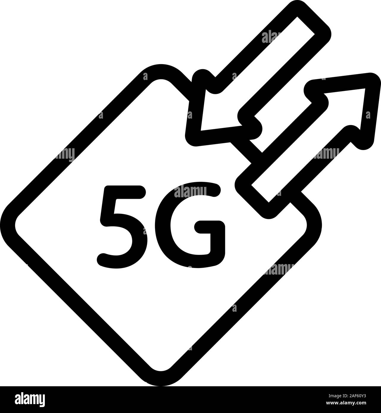 High speed internet icon vector. Isolated contour symbol illustration ...