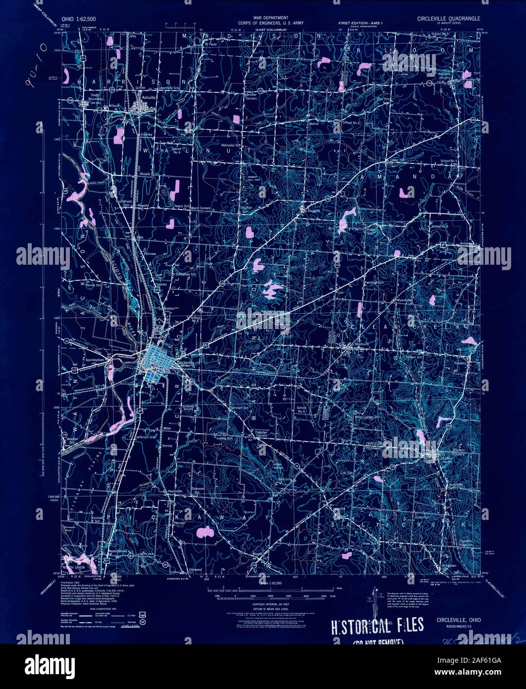 Map of circleville hi-res stock photography and images - Alamy