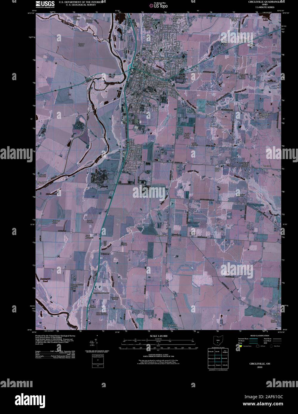 Map of circleville hi-res stock photography and images - Alamy