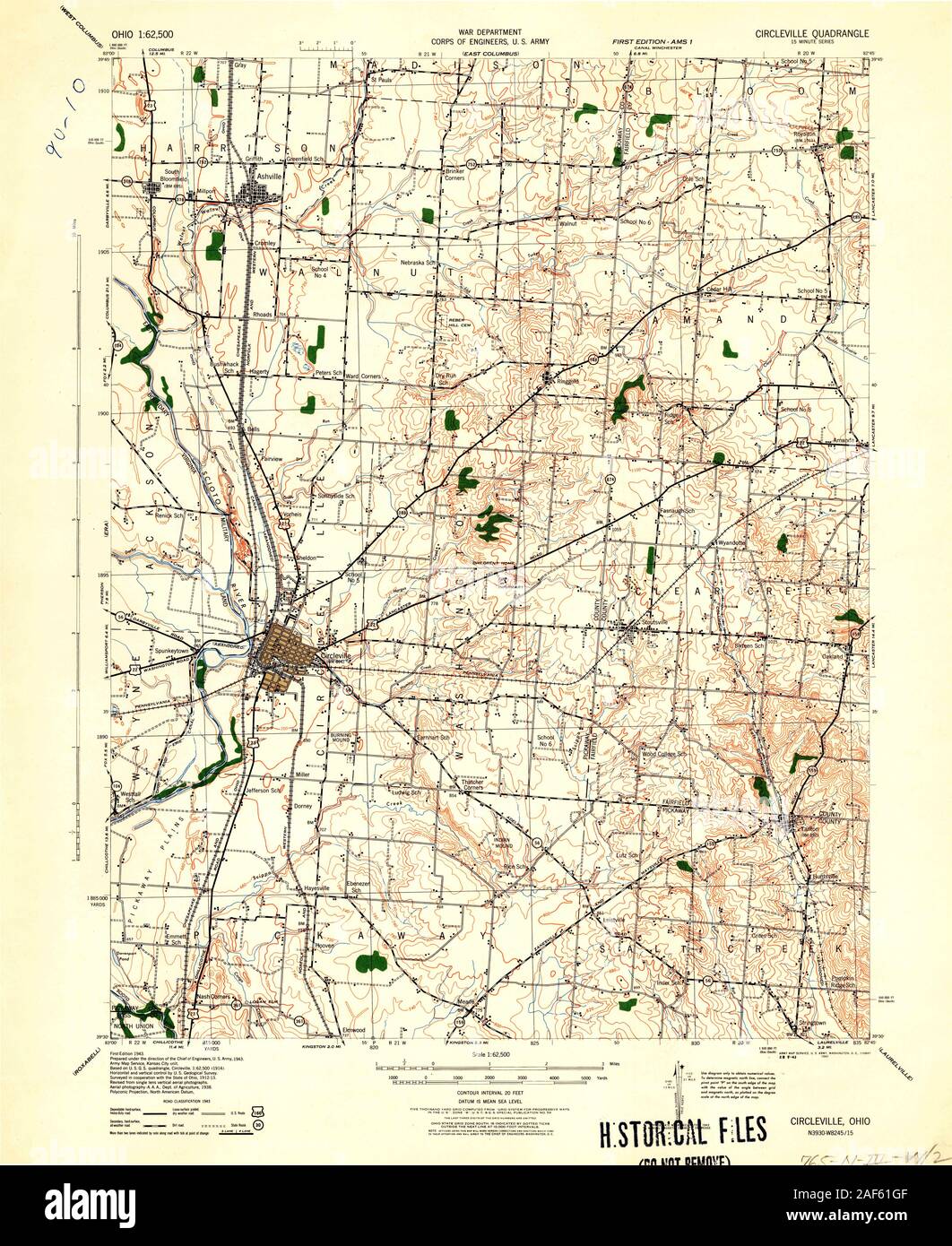 Map of circleville hi-res stock photography and images - Alamy
