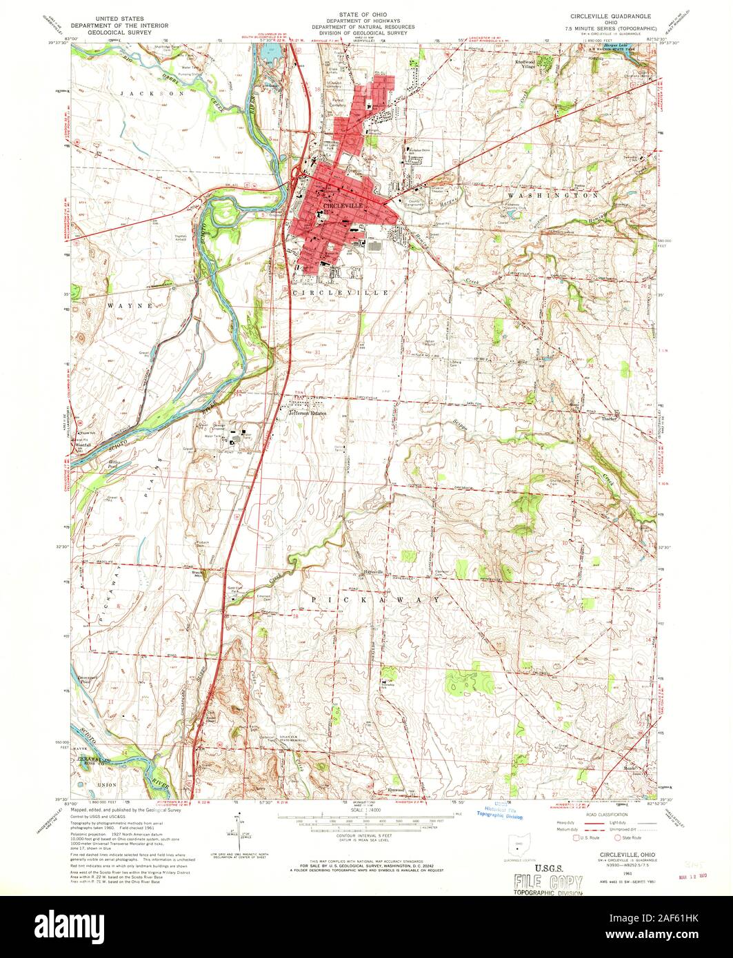 Map of circleville hi-res stock photography and images - Alamy