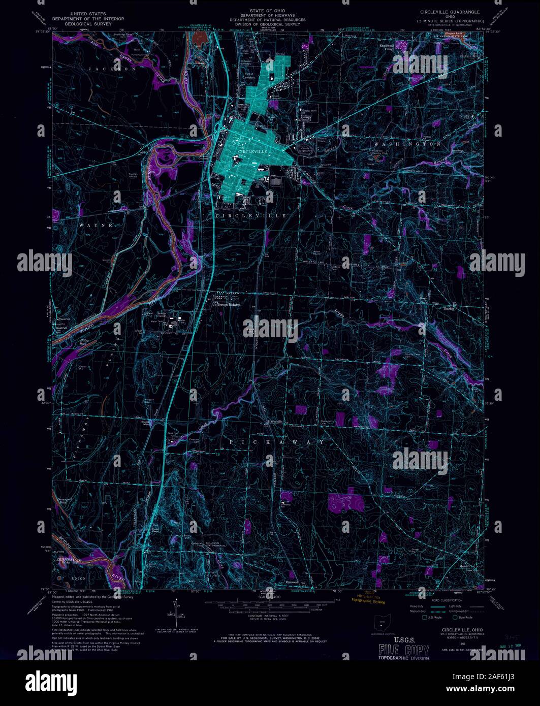 Map of circleville hi-res stock photography and images - Alamy