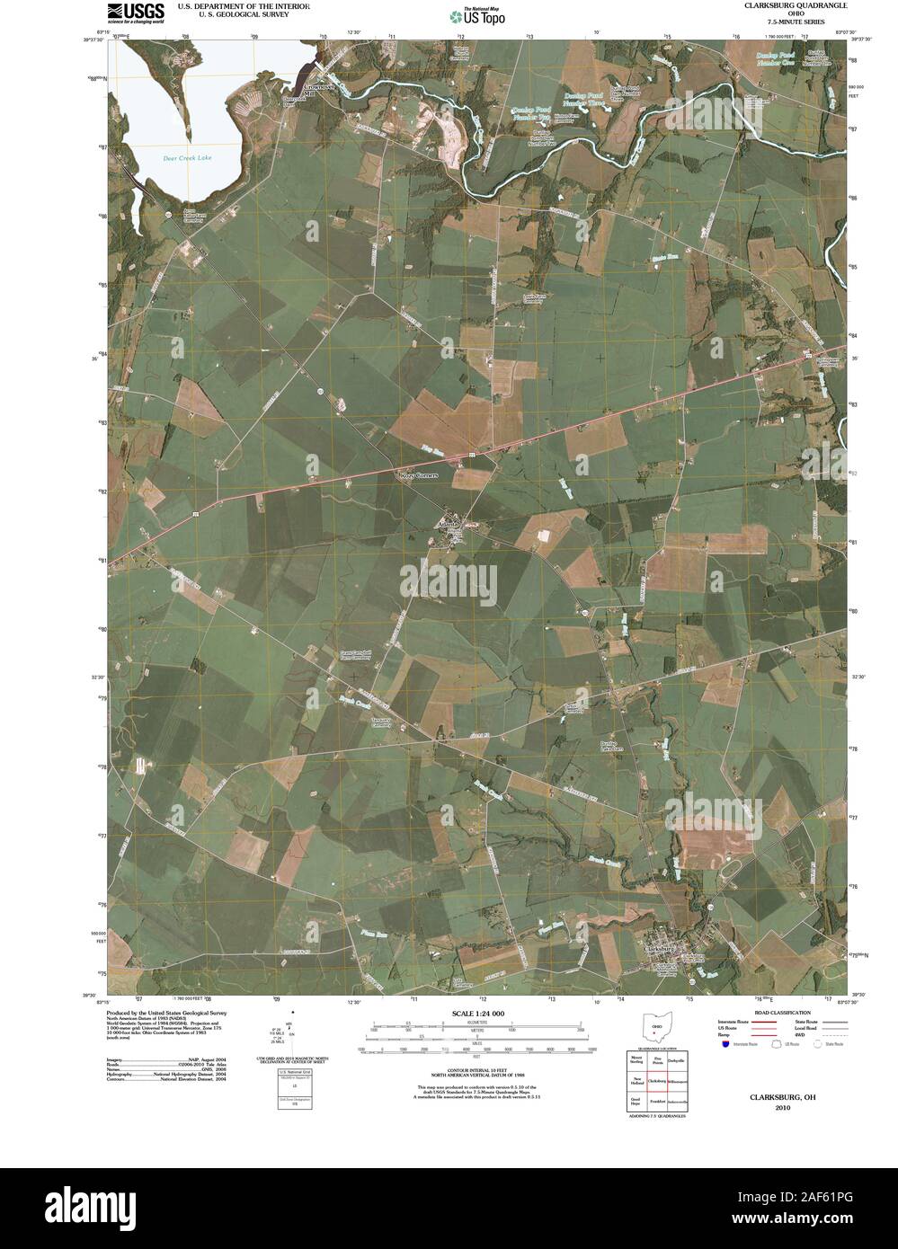 Clarksburg map hi-res stock photography and images - Alamy