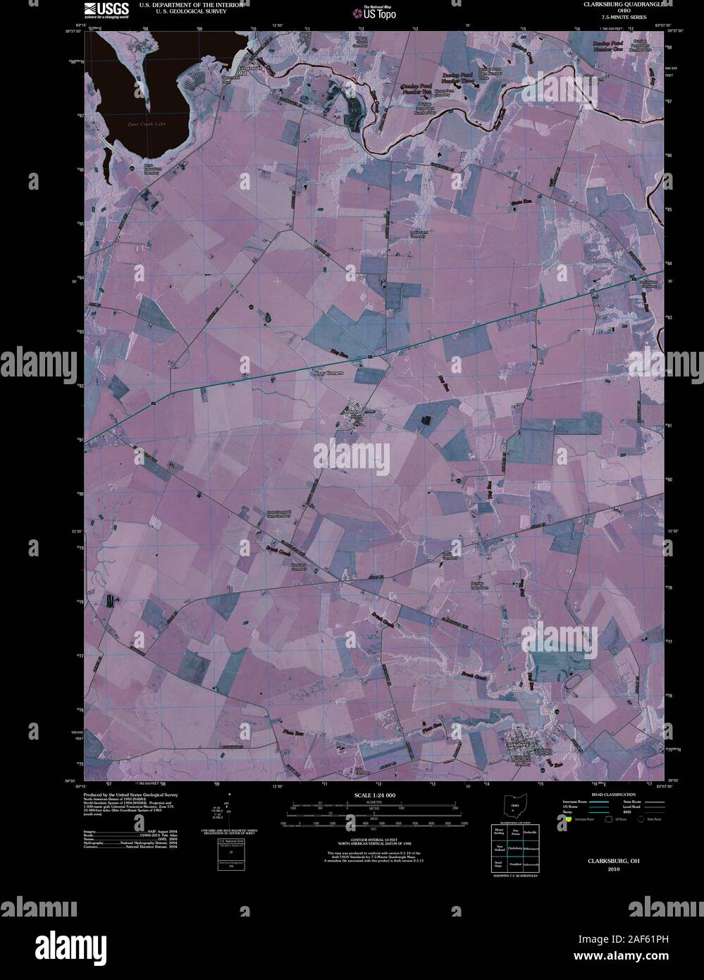 Clarksburg map hi-res stock photography and images - Alamy