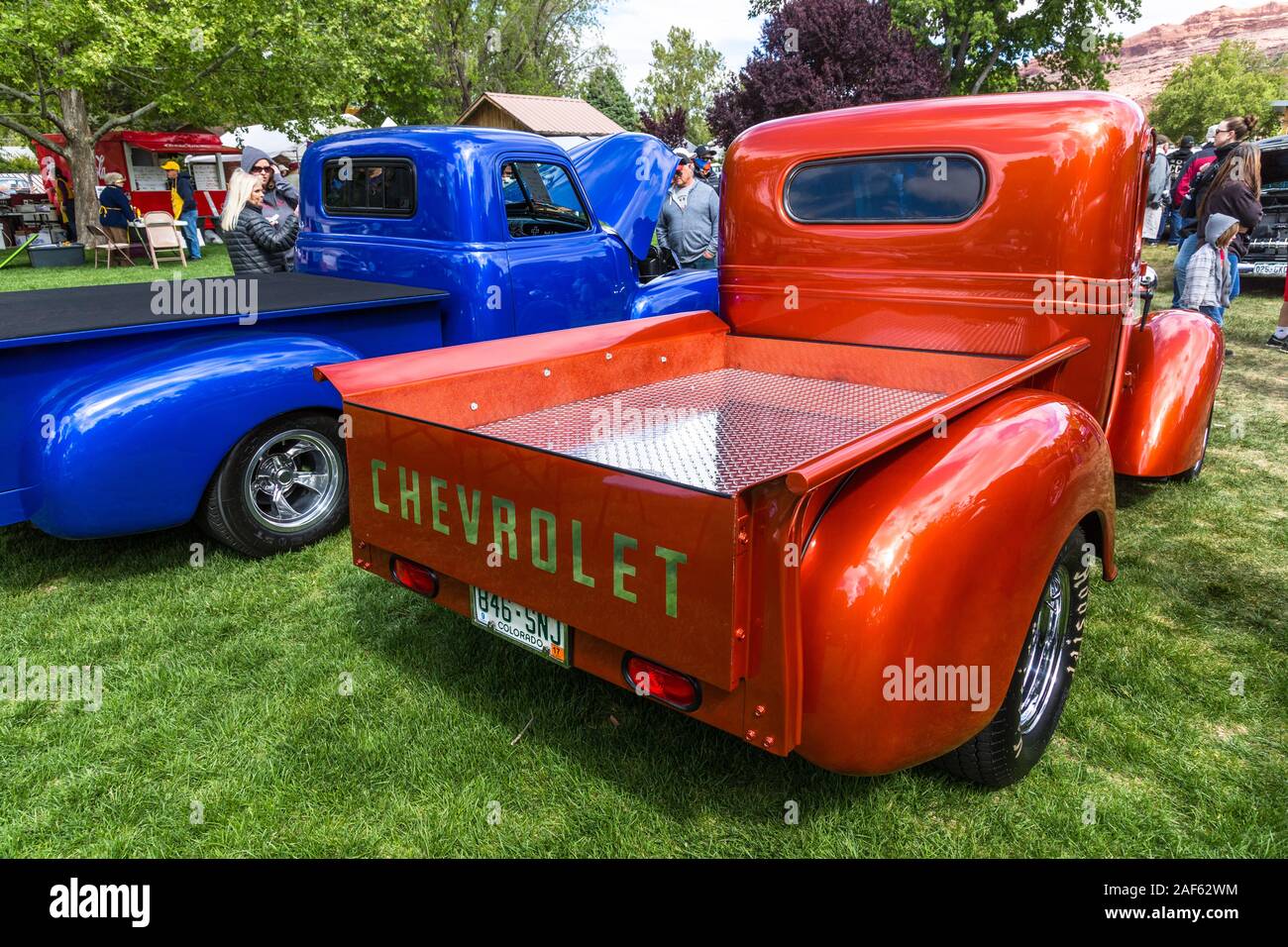 A restored and modified 1938 Chevy Pickup Truck in the Moab April ...