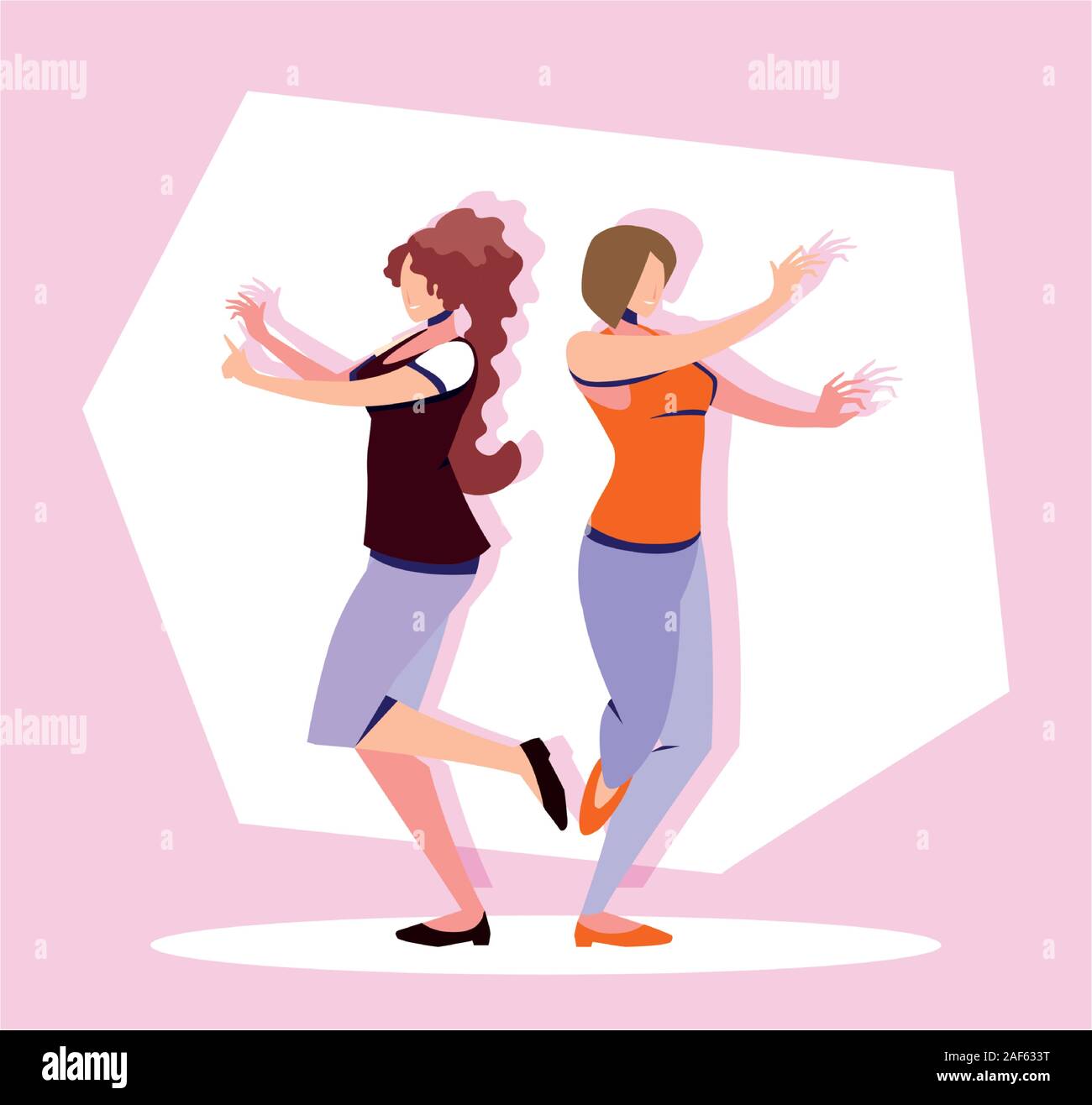 Female figures dance Cut Out Stock Images & Pictures - Alamy