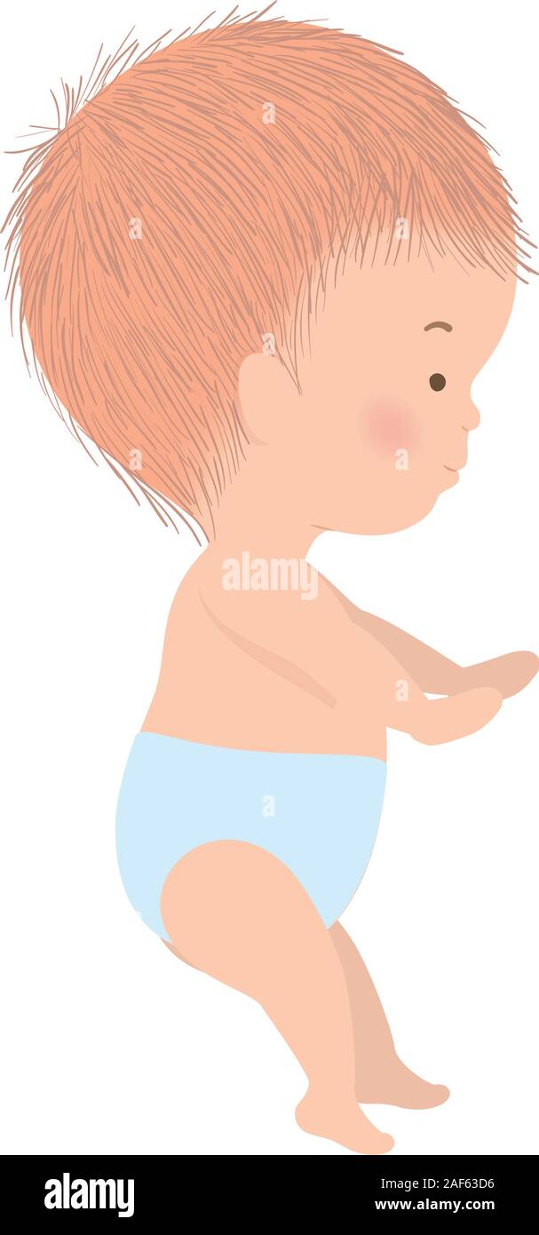 Cute baby boy with diaper vector design Stock Vector Image & Art - Alamy
