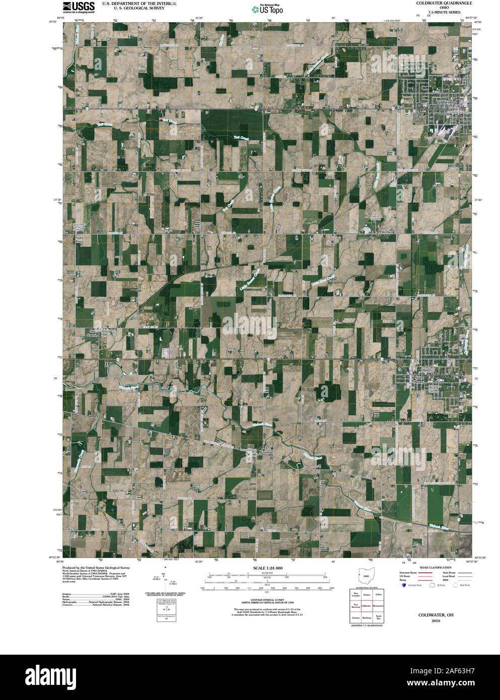 Map of coldwater hi-res stock photography and images - Alamy