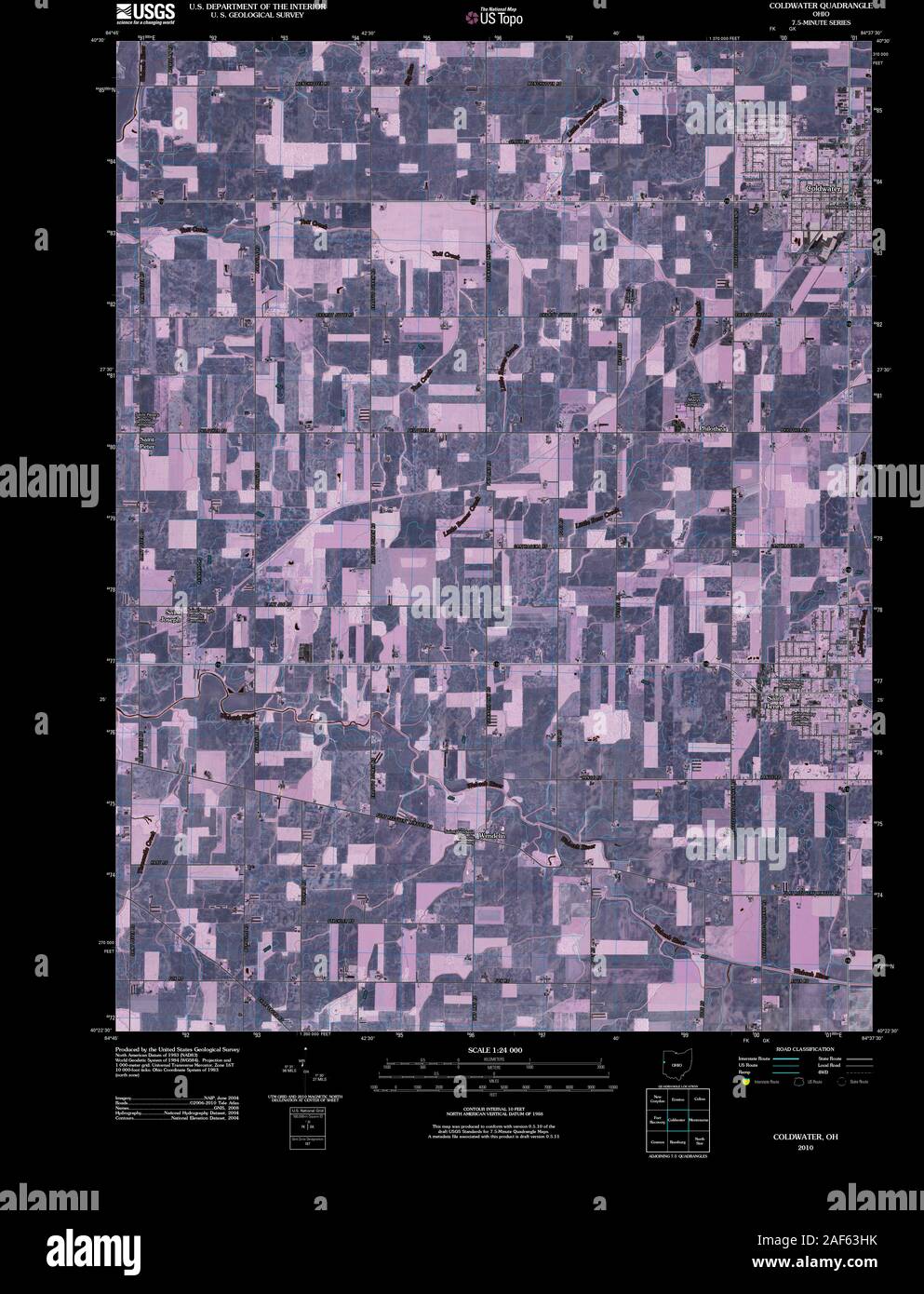 Coldwater ohio map hi-res stock photography and images - Alamy